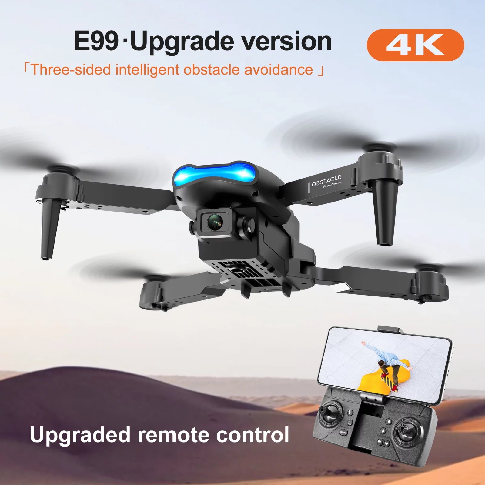BEEPRINCESS Drone with 4K HD Dual Camera for Adults Kids, RC Quadcopte ...